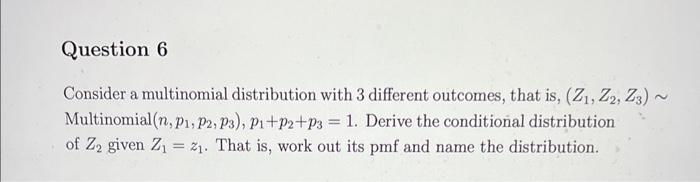Solved Consider a multinomial distribution with 3 different | Chegg.com