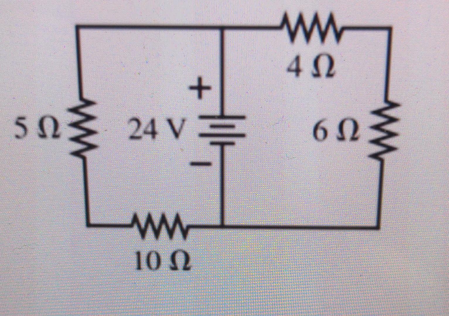 Solved Find The Current Through Each Resistor In The Circuit