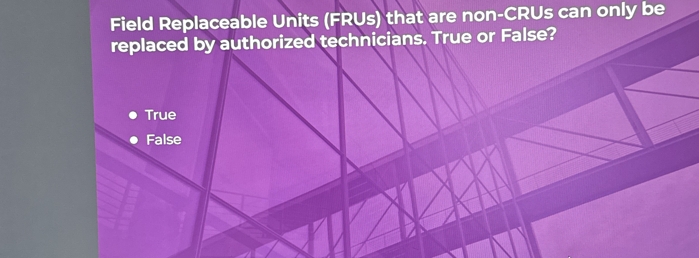 Solved Field Replaceable Units (FRUs) ﻿that are non-CRUs can | Chegg.com