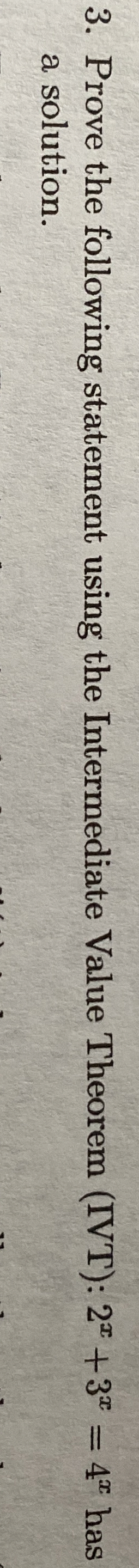 Solved Prove the following statement using the Intermediate | Chegg.com