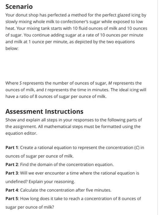 Scenario Your donut shop has perfected a method for | Chegg.com