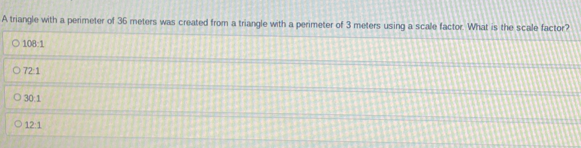 Solved A triangle with a perimeter of 36 ﻿meters was created | Chegg.com
