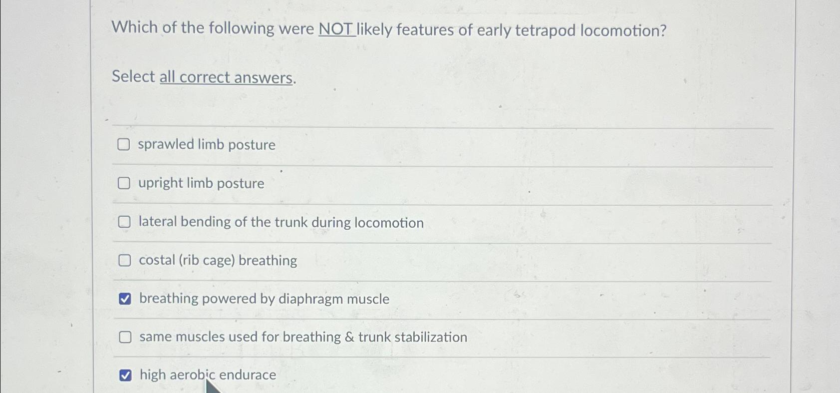 Solved Which of the following were NOT likely features of | Chegg.com