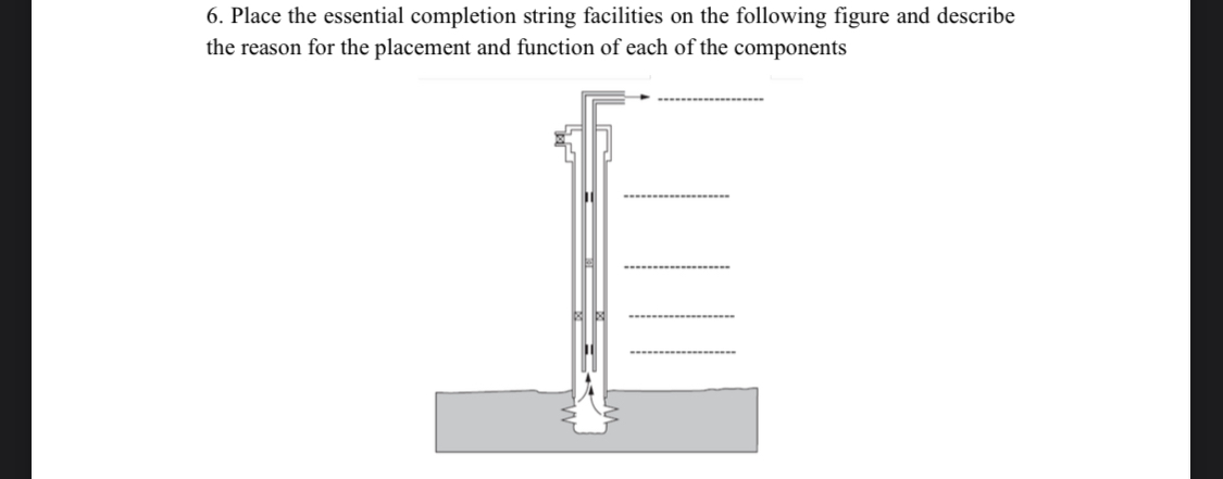 Solved Place the essential completion string facilities on | Chegg.com