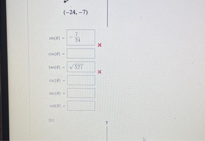 Solved Find The Exact Values Of The Six Trigonometric