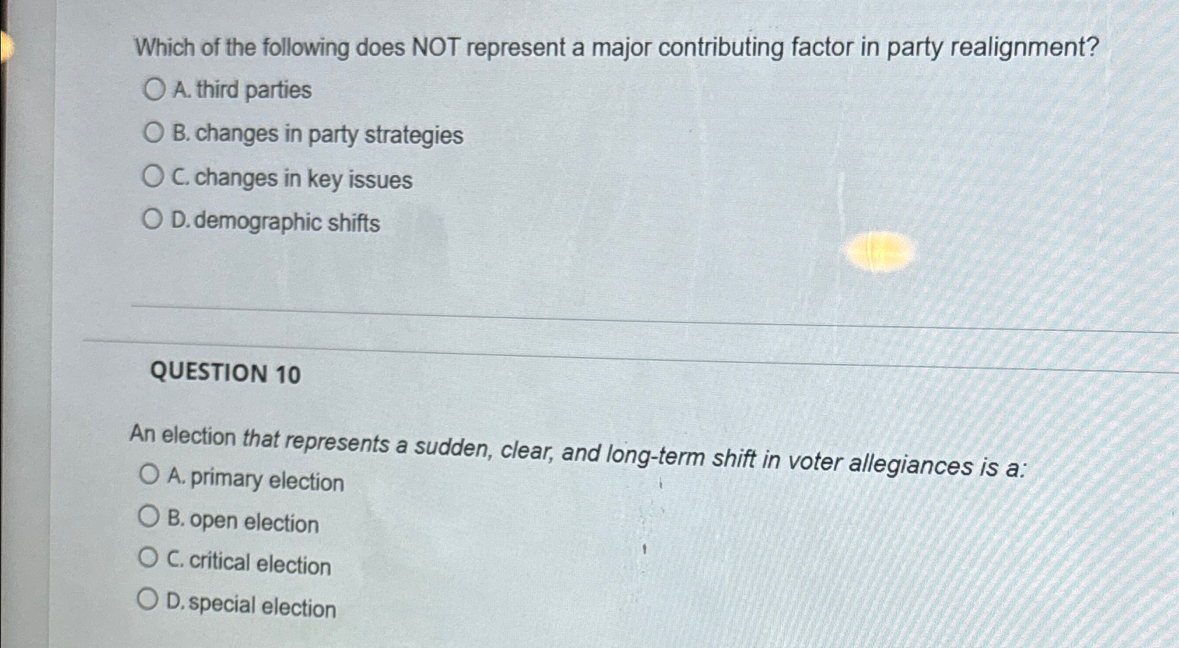 Solved Which of the following does NOT represent a major | Chegg.com