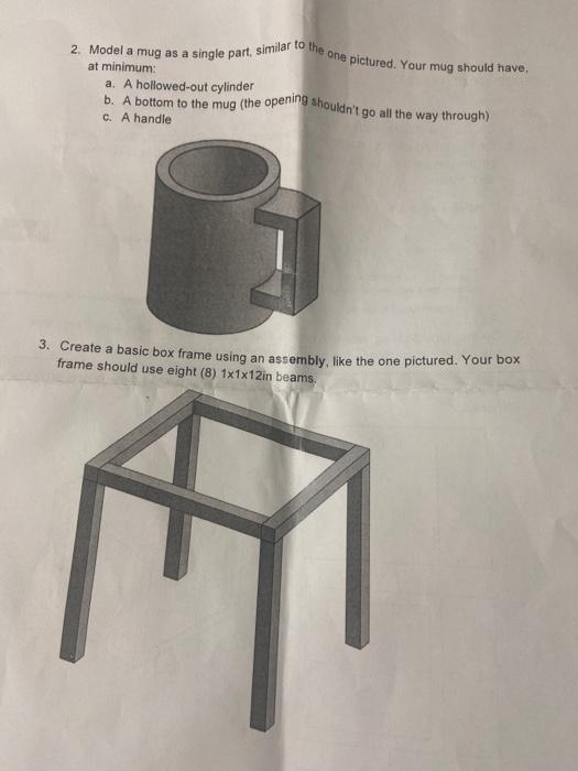 Solved 1. Replicate the cube pictured in OnShape, as a | Chegg.com