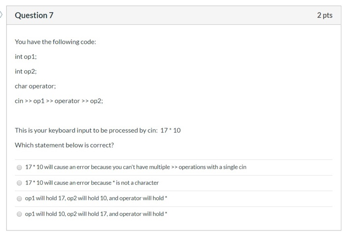 Solved Question 1 4 pts error happens when compiling and is | Chegg.com