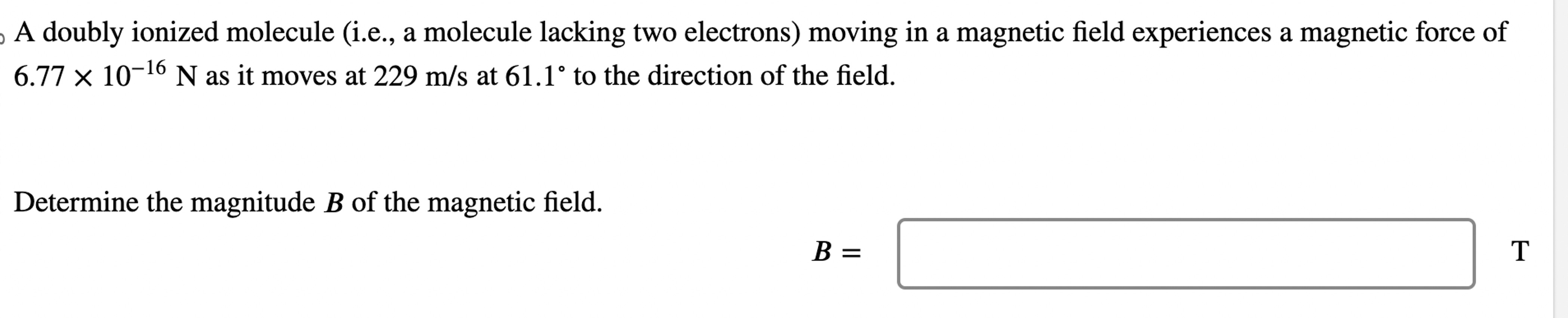 Solved A doubly ionized molecule (i.e., ﻿a molecule lacking | Chegg.com