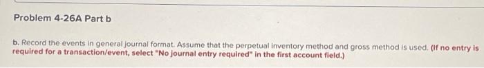 Solved Problem 4-26A Comprehensive cycle problem: Perpetual | Chegg.com