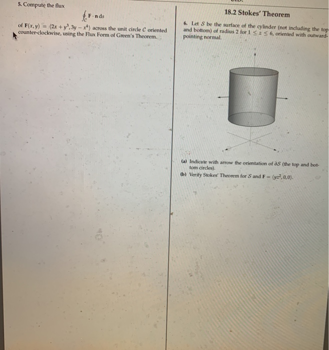 Solved 5. Compute the flux 18.2 Stokes' Theorem Finds of | Chegg.com