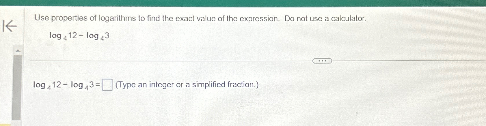 Solved Use properties of logarithms to find the exact value | Chegg.com
