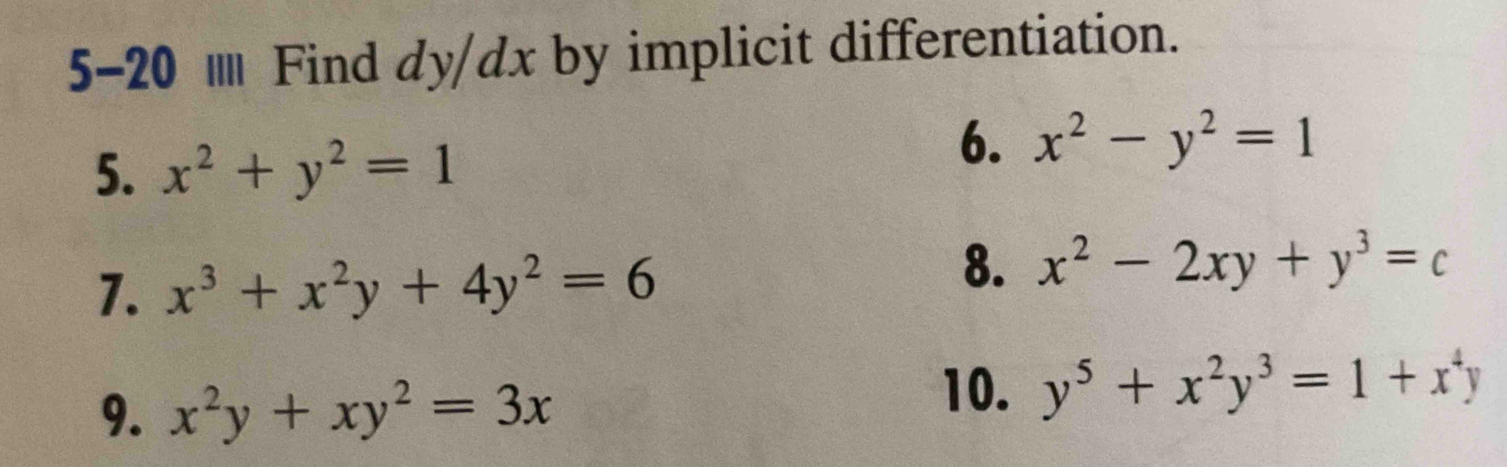 Solved Find dydx ﻿by implicit differentiation.x2y+xy2=3x | Chegg.com