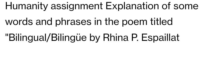Solved Humanity assignment Explanation of some words and | Chegg.com