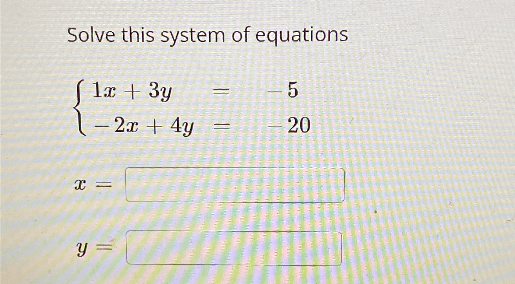 Solved Solve this system of | Chegg.com