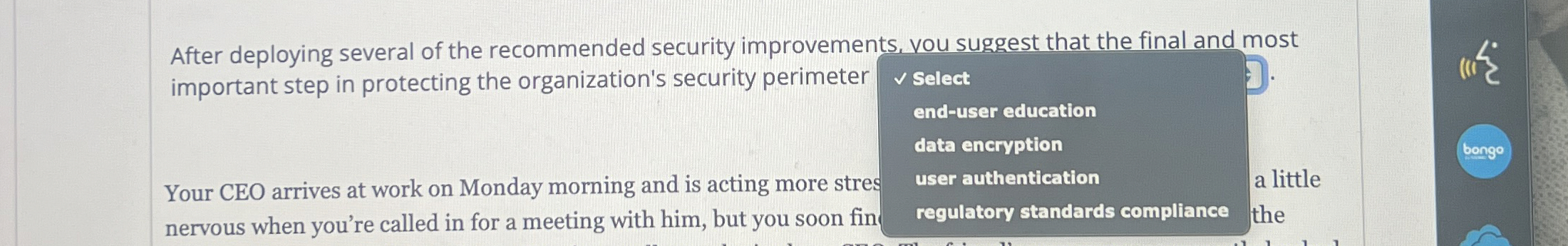 Solved After deploying several of the recommended security | Chegg.com