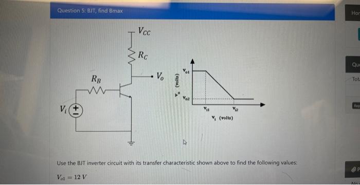 Solved Assume our (common emmitter) BJT model from class | Chegg.com