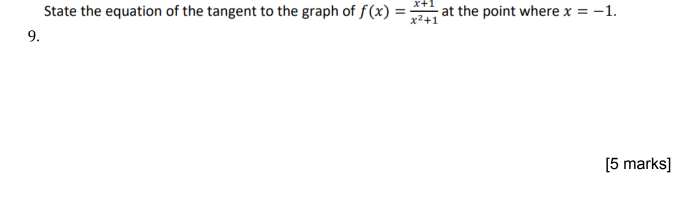 Solved State the equation of the tangent to the graph of | Chegg.com