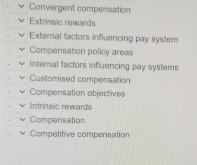 Solved vv ﻿Convergent compensation ﻿Extrinsic rewards | Chegg.com