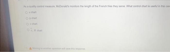 Solved As a quality control measure, McDonald's monitors the | Chegg.com