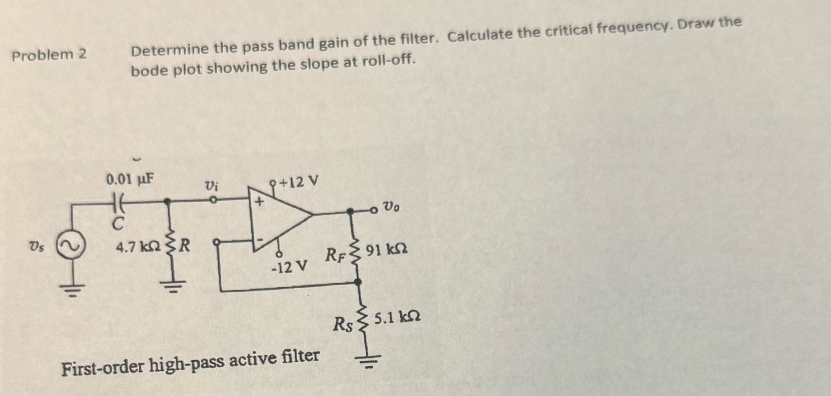 Solved Please answer fastProblem 2 ﻿Determine the pass band | Chegg.com