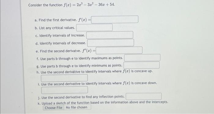 Solved Consider the function f(x)=6x+2x−1. For this function | Chegg.com