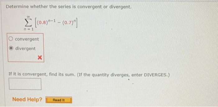 Solved Determine whether the series is convergent or | Chegg.com
