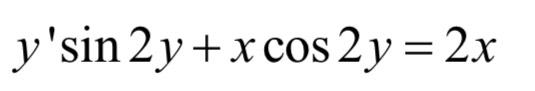 Solved y'sin2y+xcos2y=2x | Chegg.com