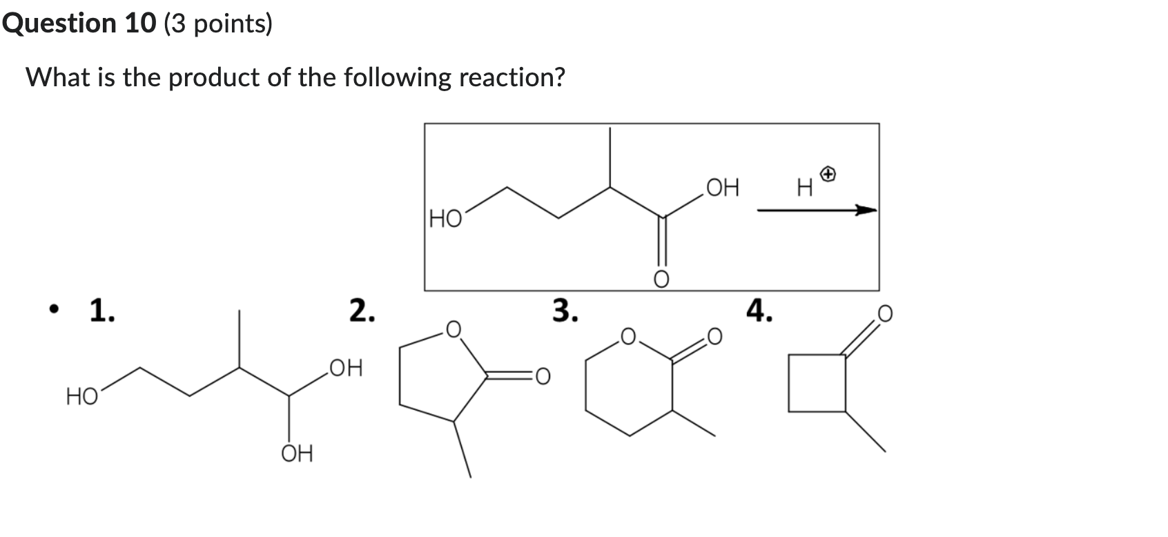 Solved Question 10 (3 ﻿points)What is the product of the | Chegg.com