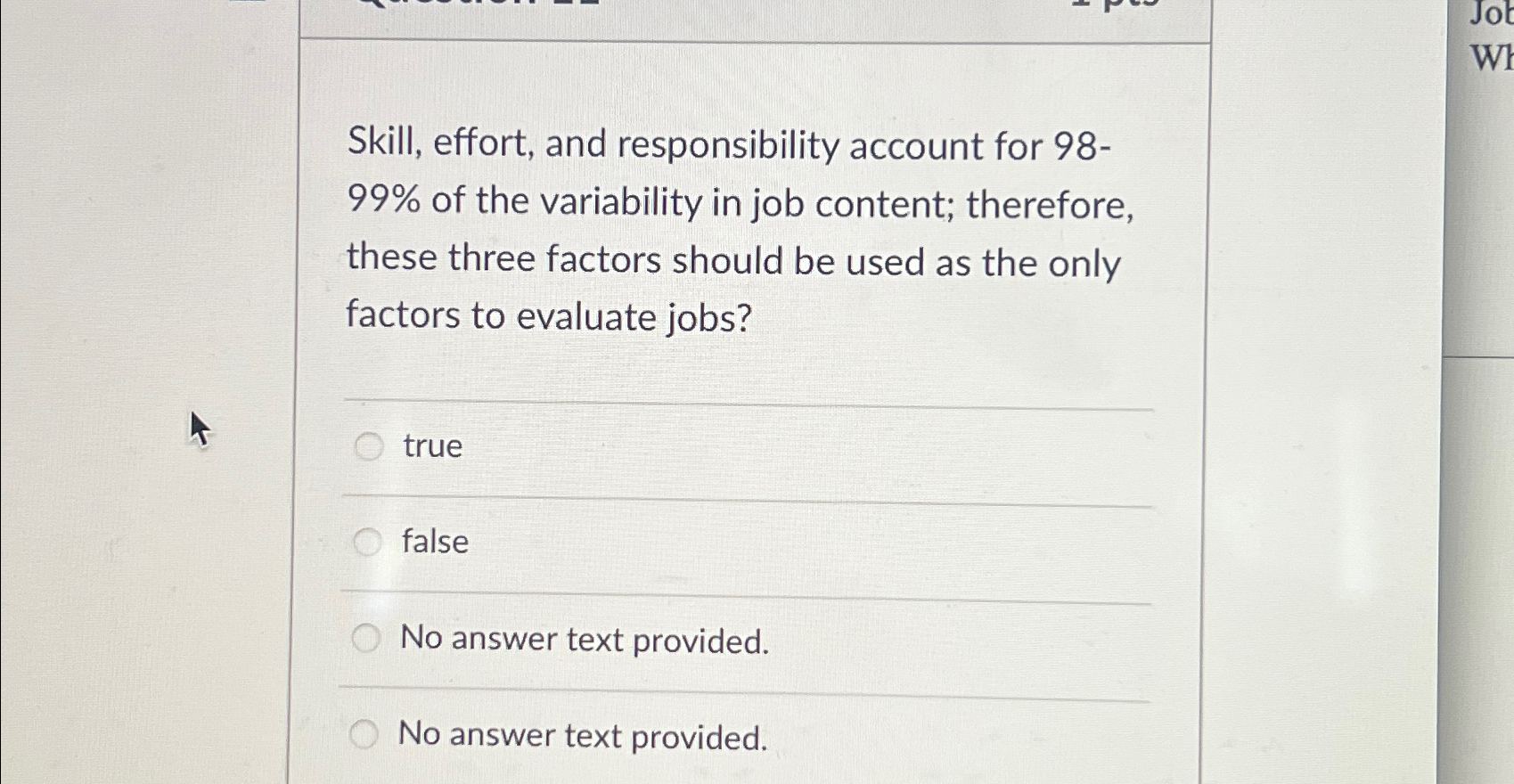 Solved Skill, effort, and responsibility account for 9899% | Chegg.com
