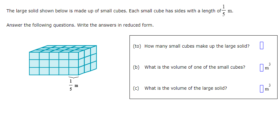 Solved The large solid shown below is made up of small | Chegg.com