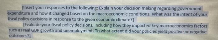 Solved IInsert your responses to the following: Explain your | Chegg.com