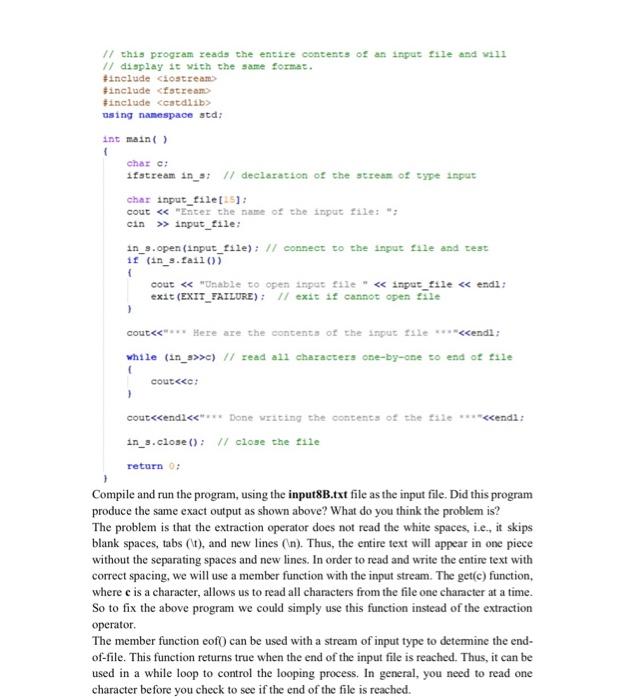 Solved B. Member Functions get, put, fail, and eofCreate a | Chegg.com
