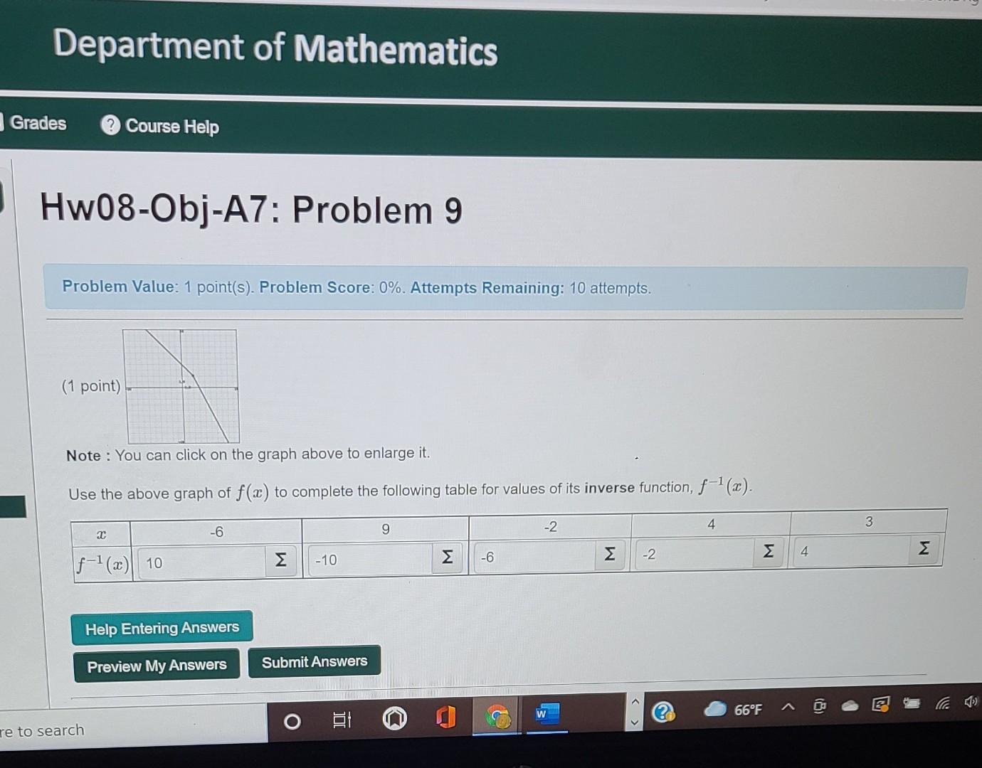 Solved Hw08-Obj-A7: Problem 8 Problem Value: 1 point(s). | Chegg.com