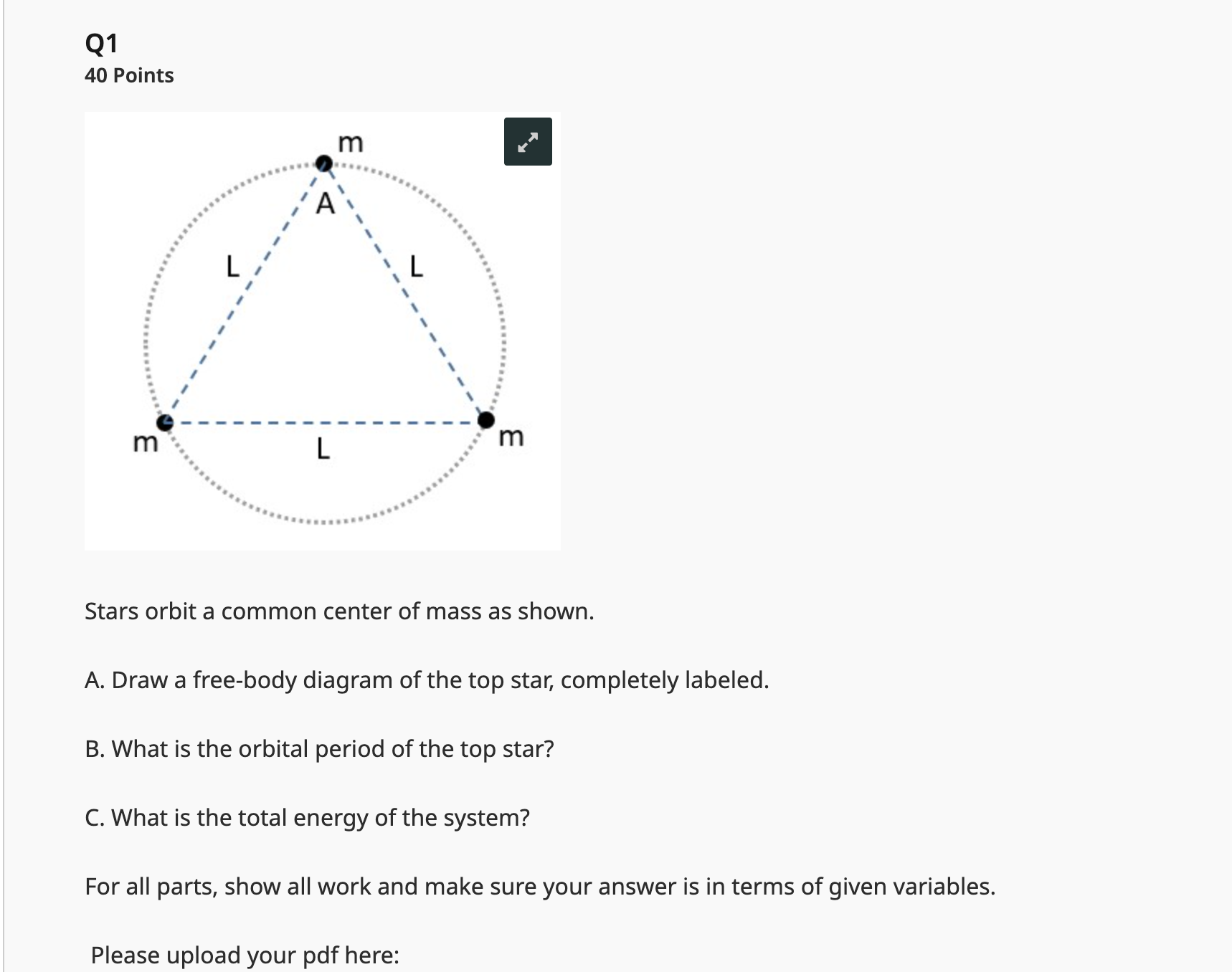 Solved Q140 ﻿PointsStars orbit a common center of ﻿mass as | Chegg.com