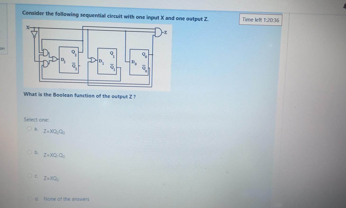 Solved Consider the following sequential circuit with one | Chegg.com