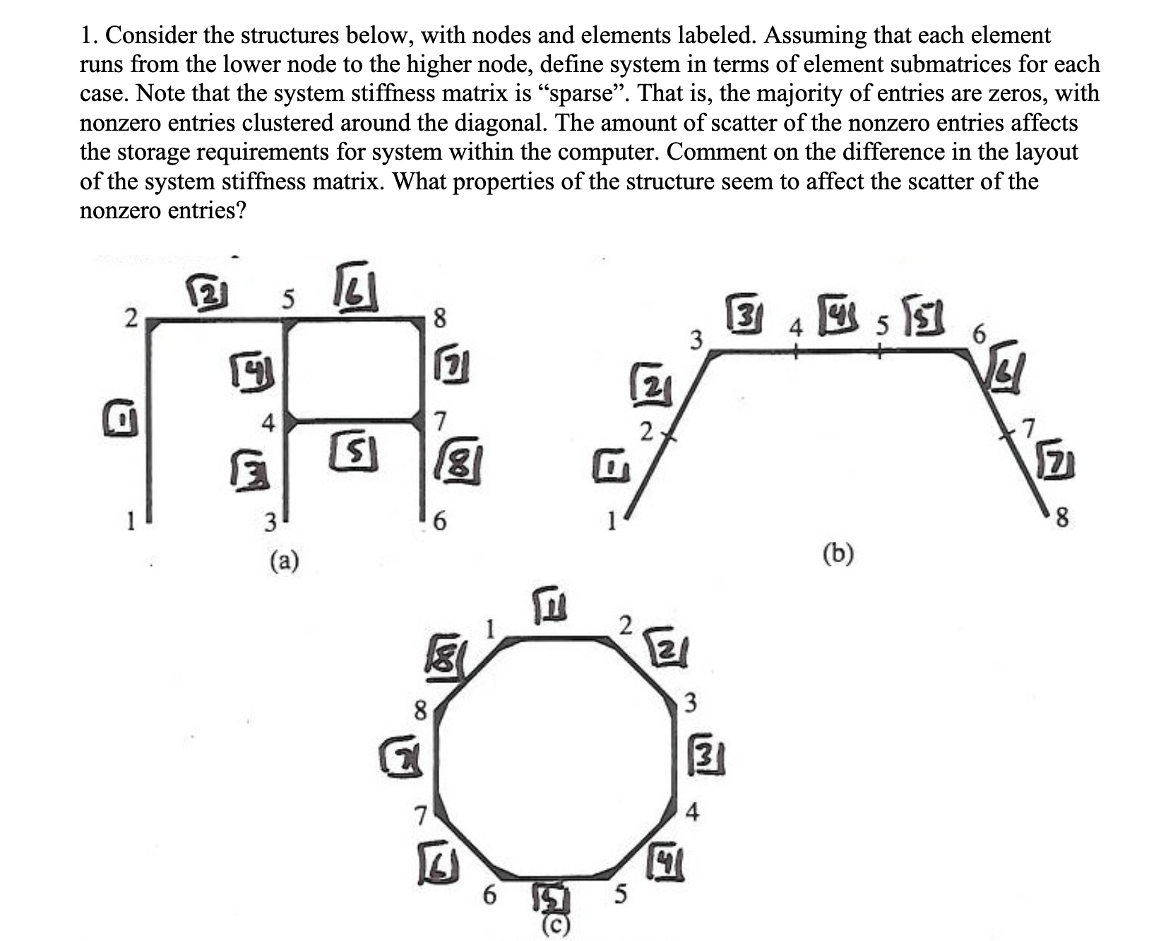 Solved 1. ﻿Consider the structures below, with nodes and | Chegg.com