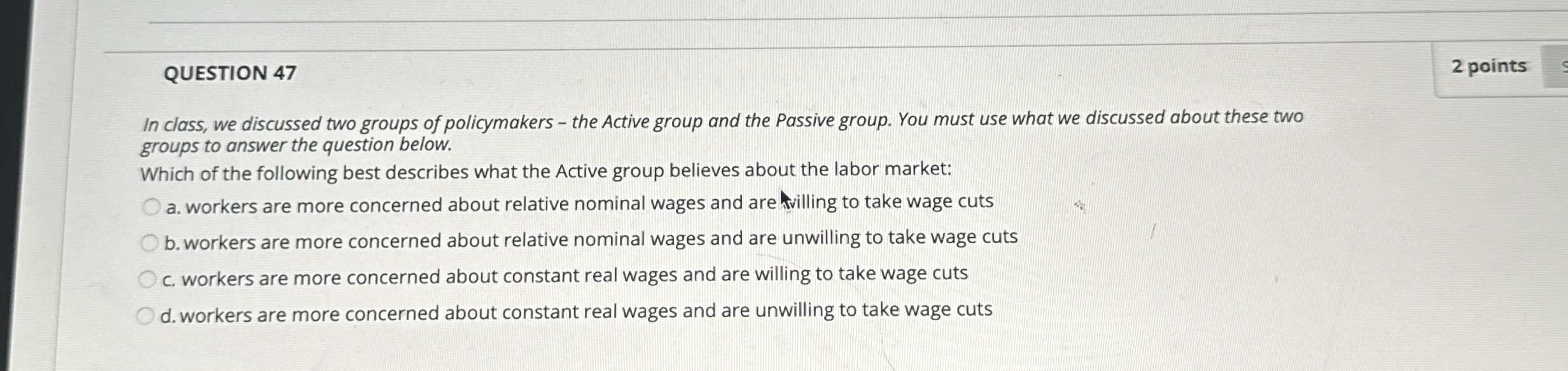 Solved QUESTION 472 ﻿pointsIn class, we discussed two groups | Chegg.com