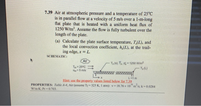 Solved 7.39 Air at atmospheric pressure and a temperature of | Chegg.com