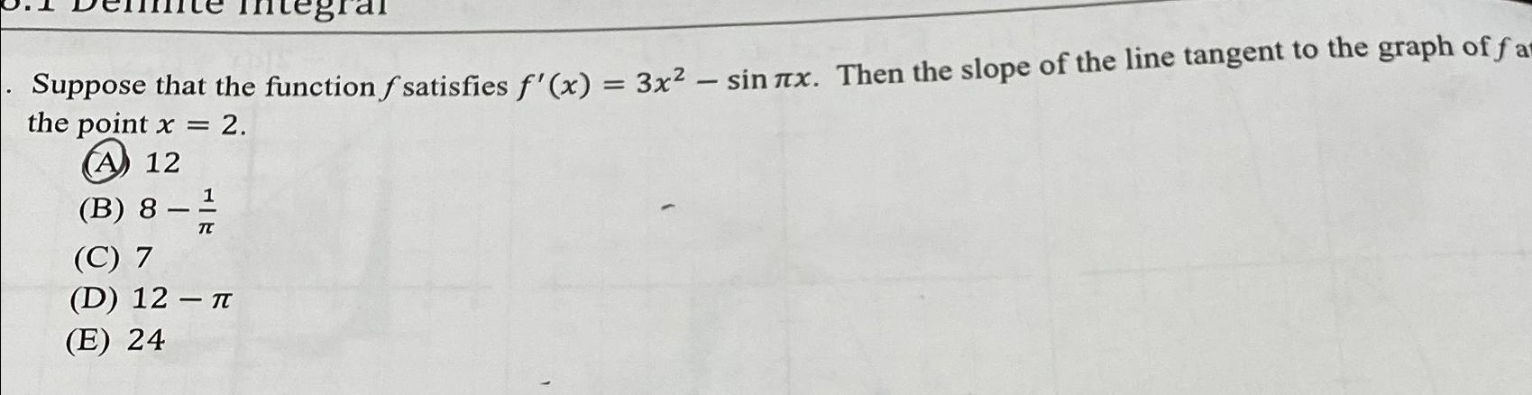 Solved Suppose that the function f ﻿satisfies | Chegg.com