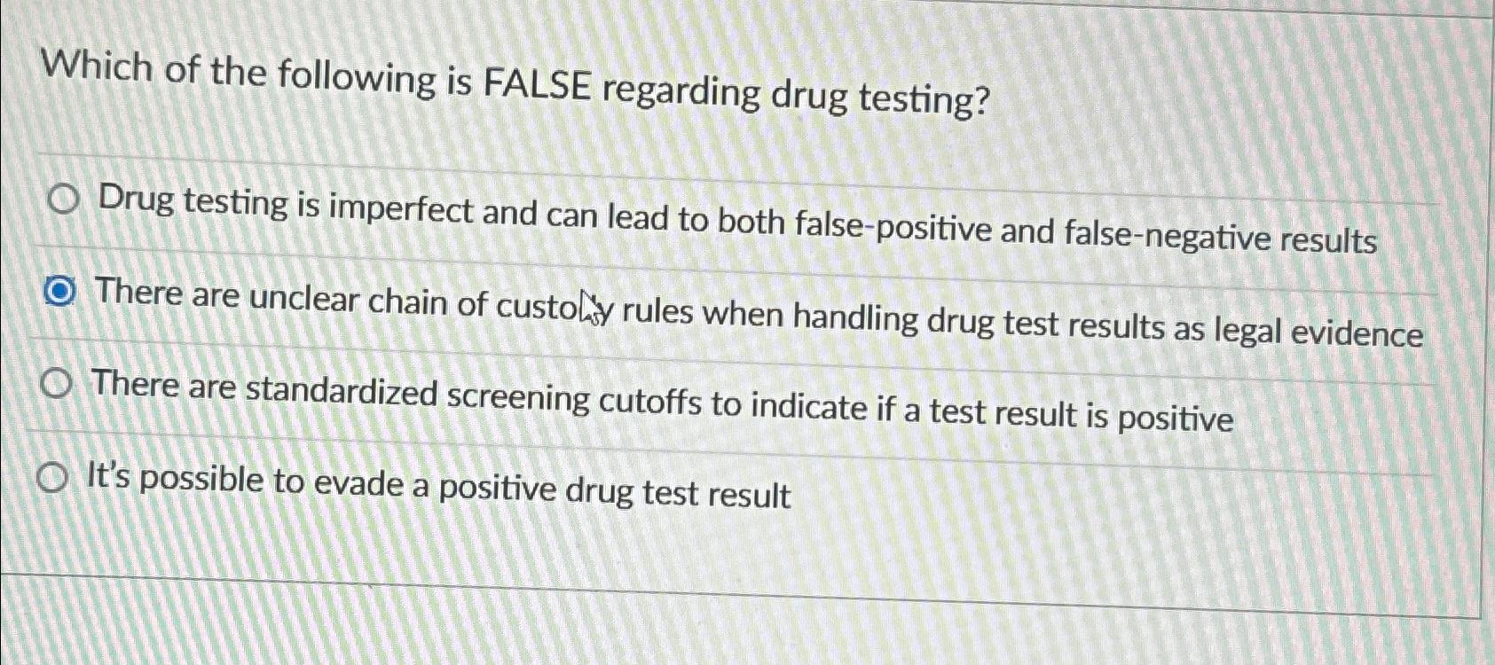 Solved Which of the following is FALSE regarding drug | Chegg.com