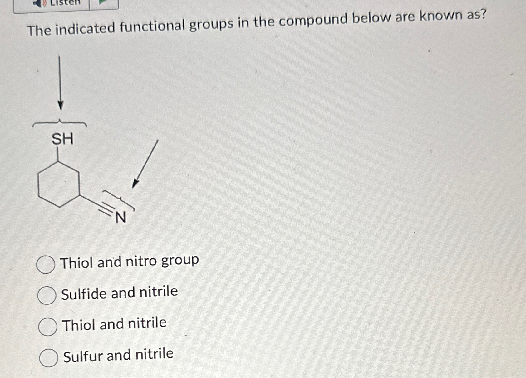 Solved The indicated functional groups in the compound below | Chegg.com