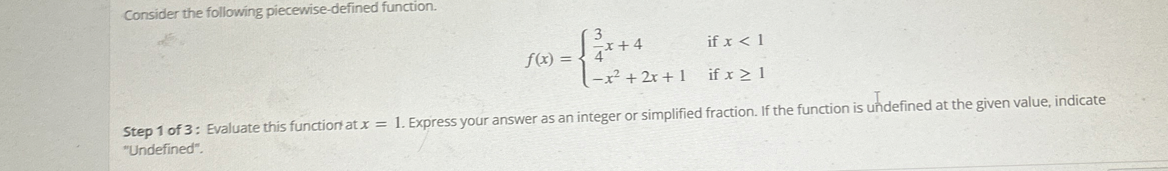 Solved Consider the following piecewise-defined | Chegg.com