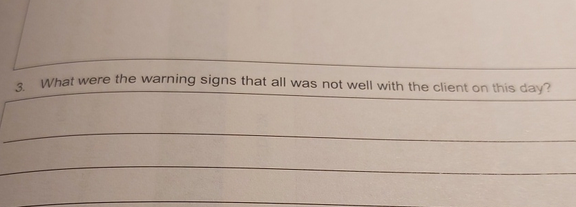 Solved What were the warning signs that all was not well | Chegg.com