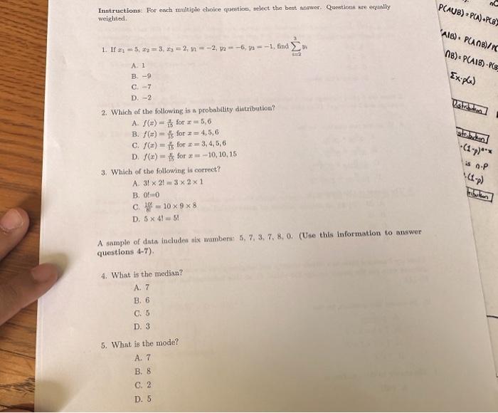 Solved Instructions: For eoch multiple choice question, | Chegg.com