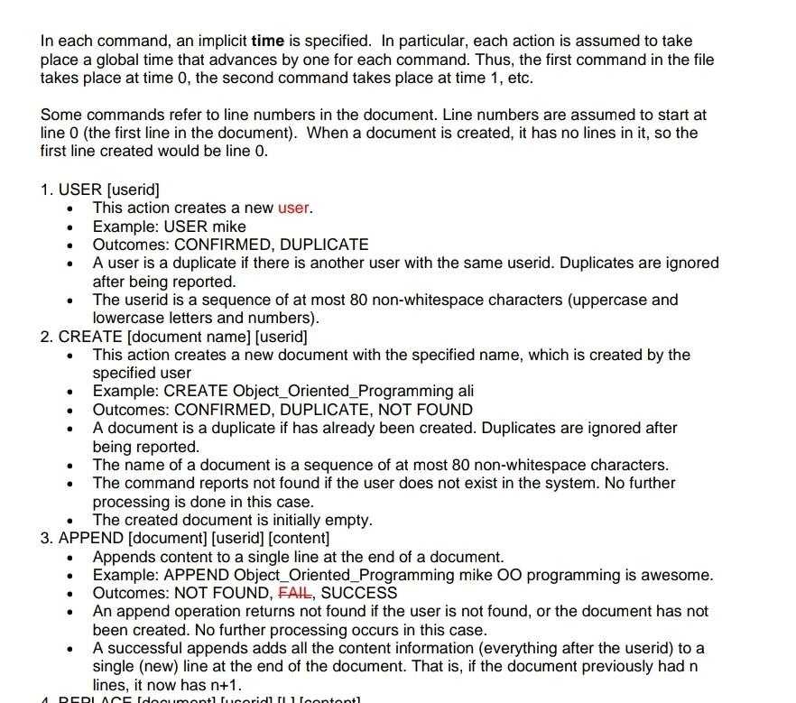 Solved Using Java. Implement the behaviors for the program | Chegg.com