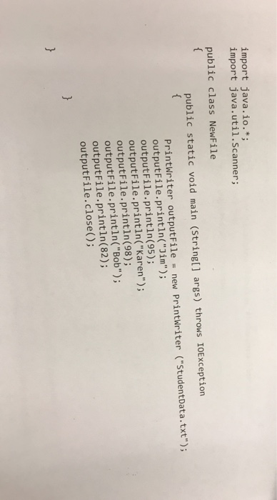 Solved import java.io.*; import java.util.Scanner; public | Chegg.com