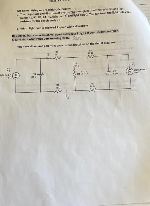 Solved a. The magnitude and direction of the current through | Chegg.com