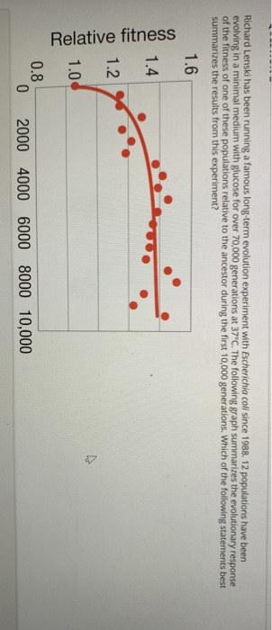 Richard Lenski has been running a famous long-term | Chegg.com