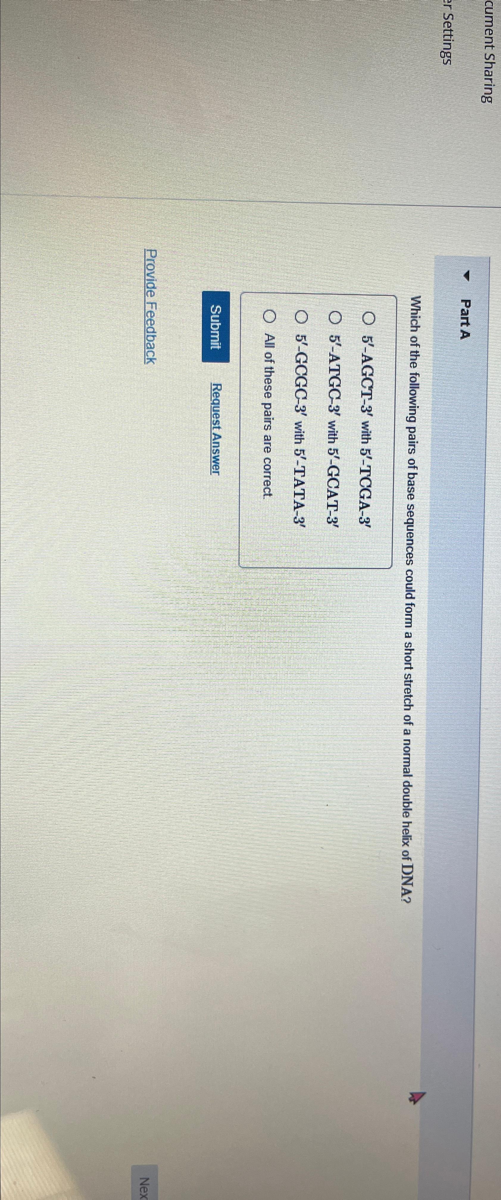 Solved cument SharingPart AWhich of the following pairs of | Chegg.com